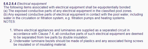 ECA Technical | Fibreglass Swimming Pool Heating and Bonding Requirements